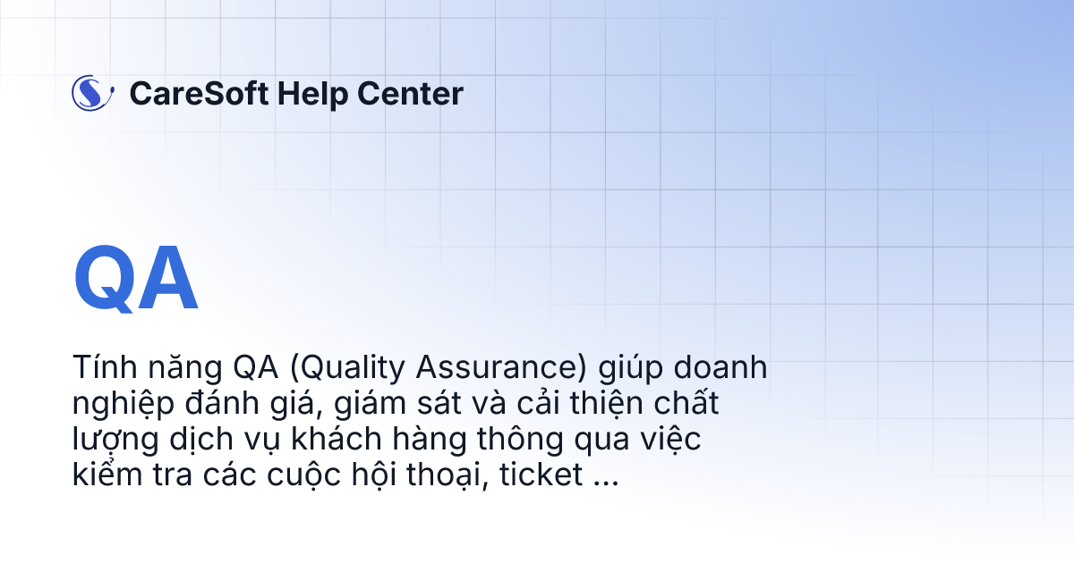 QA | CareSoft Help Center